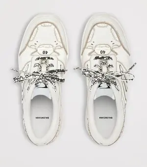 Balenciaga Leather Hamptons Platform Sneakers