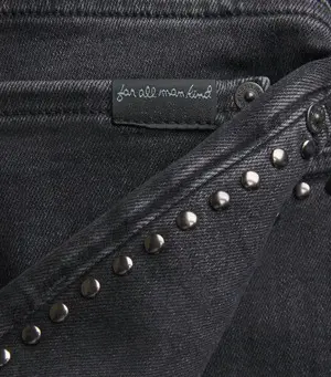 7 For All Mankind Studded Dojo Flare Jeans