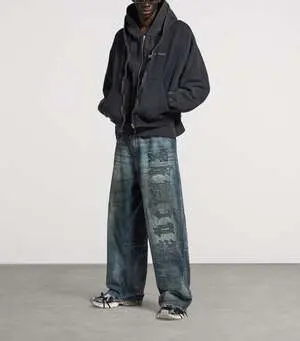 Balenciaga Layered Logo Hoodie