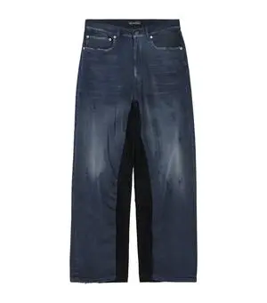Balenciaga Distressed Wide-leg Jeans