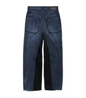 Balenciaga Distressed Wide-leg Jeans