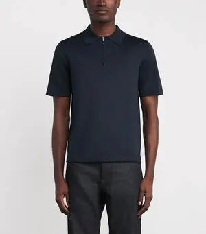 Sandro Half-zip Polo Shirt - Blue