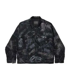 Balenciaga Printed Denim Trucker Jacket