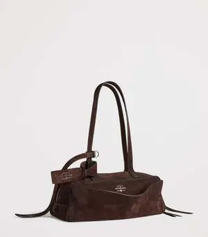 Balenciaga Small Leather Carrie Bowling Top-handle Bag - Brown