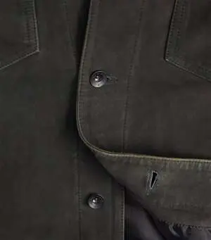 Rag & Bone Goat Suede Trucker Jacket - Black