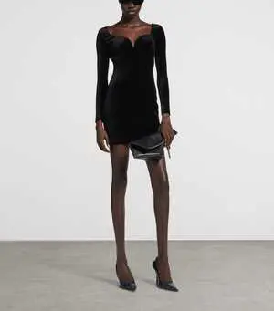 Balenciaga Velvet Mini Dress