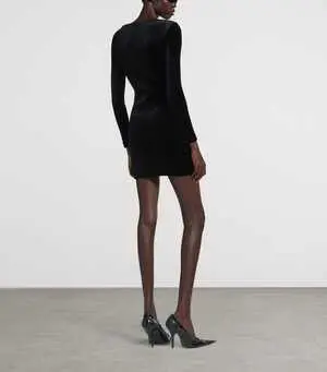 Balenciaga Velvet Mini Dress