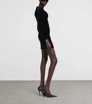 Balenciaga Velvet Mini Dress
