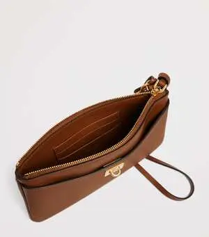 Balenciaga Calfskin Rodeo Pouch - Brown