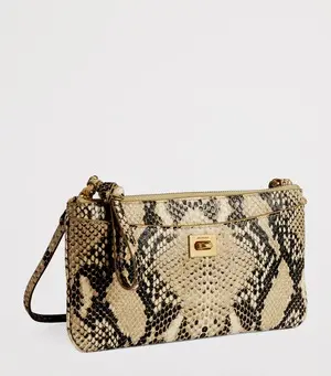 Balenciaga Calfskin Python-embossed Pouch