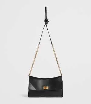 Balenciaga Leather Rodeo Chain Wallet - Black