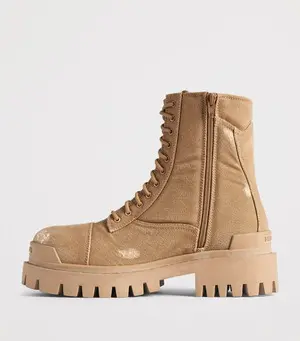 Balenciaga Combat Strike Ankle Boots - Blue