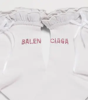 Balenciaga Ruffled Logo Socks