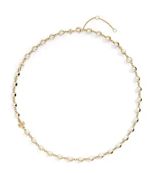 Tory Burch Pearl And Gold-tone Necklace - Silver