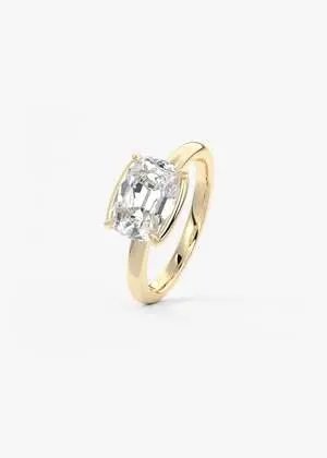 FRANK DARLING The Clutchette East-west Old Mine Cut Diamond Engagement Ring - Yellow Gold