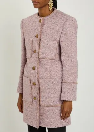 Chloé Tweed Coat - Violet