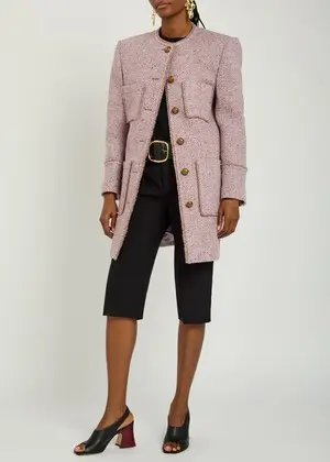Chloé Tweed Coat - Violet