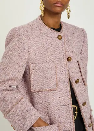 Chloé Tweed Coat - Violet
