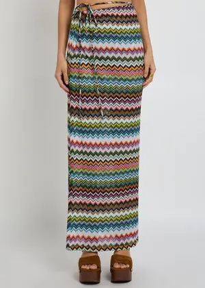 Missoni Zigzag Metallic-knit Midi Skirt