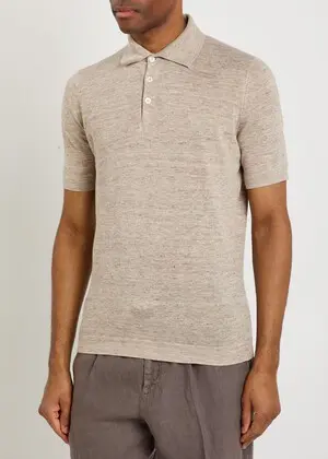 Brunello Cucinelli Linen And Cotton-blend Polo Shirt