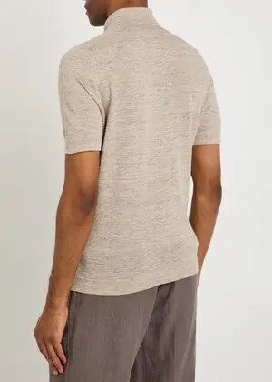 Brunello Cucinelli Linen And Cotton-blend Polo Shirt