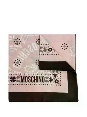 Moschino Logo-detail Scarf - Red