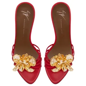 GIUSEPPE ZANOTTI Orchid Crystal Mule 90 - Red