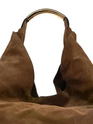 Moschino Ring Handle Shoulder Bag - Brown
