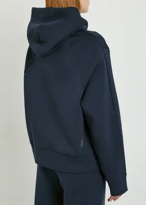 On Focus Tech Hooded Cotton-blend Sweatshirt