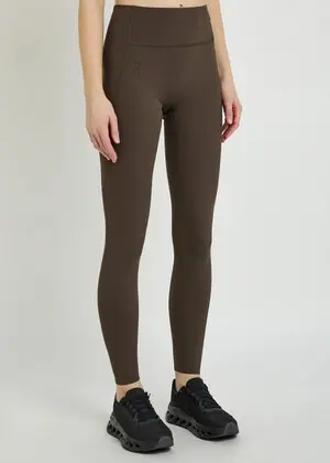 On Studio Stretch-jersey Cropped Leggings - Brown
