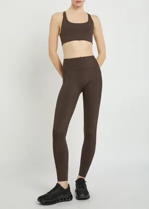On Studio Stretch-jersey Cropped Leggings - Brown