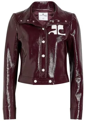 COURREGES Courrèges Reedition Crinkled Vinyl Jacket Burgundy