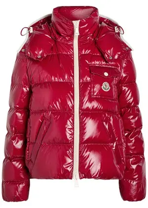 Moncler Andro Padded Hooded Glossed Shell Jacket