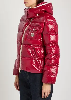 Moncler Andro Padded Hooded Glossed Shell Jacket