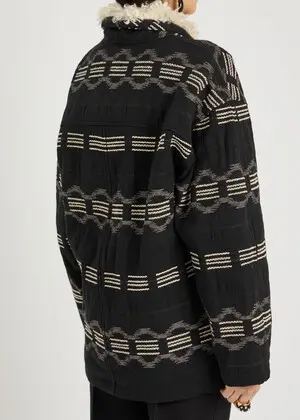 Isabel Marant Étoile Qayla Jacquard Cotton-blend Coat - Black