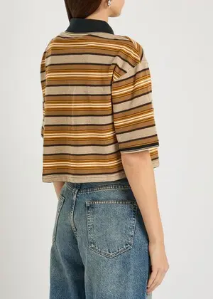 Isabel Marant Étoile Isalyne Striped Cotton Polo Top - Multicoloured