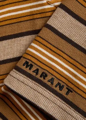 Isabel Marant Étoile Isalyne Striped Cotton Polo Top - Multicoloured