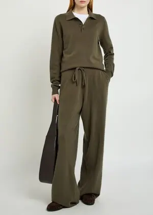 Extreme Cashmere Cashmere-blend Polo Jumper - Dark Green