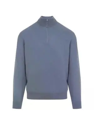 Ralph Lauren Purple Label Zip-neck Wool Sweater