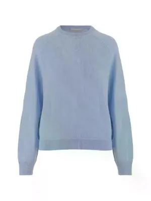 ALLUDE Crew-neck Ribbed Sweater