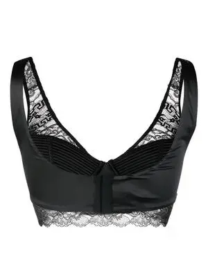 Versace Greca-detail Lace Bralette