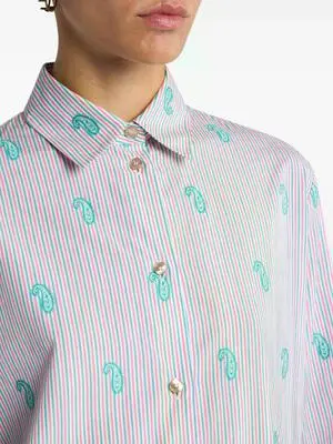 Etro Paisley-embroidered Striped Shirt