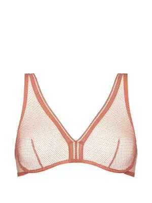 ERES Underwire Triangle Mesh Bra - Orange