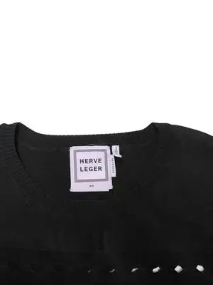 Herve Leger Cutout-details Sweater - Black