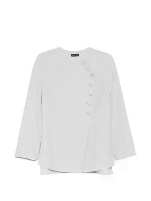 Emporio Armani Layered Hem Button Shirt - Grey