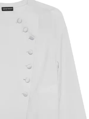 Emporio Armani Layered Hem Button Shirt - Grey