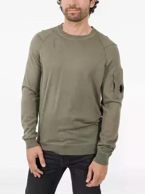 C.P. COMPANY Sleeve Pocket Crew-neck Sweater - Green
