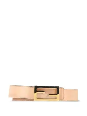 Fendi Ff Buckle Leather Belt - Neutrals