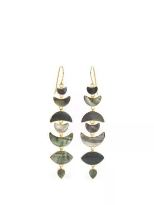 FREYA ROSE Warrioress Moon Drop Earrings - Gold