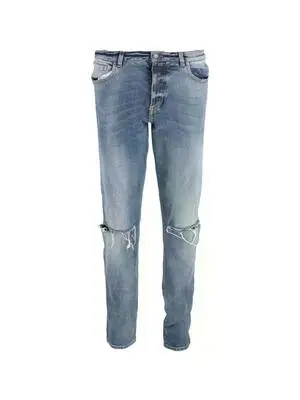 Givenchy Distressed Slim-fit Trousers